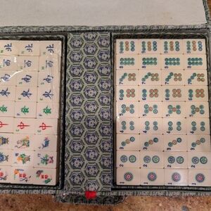 Games | New Classic Chinese Mahjong Tile Set In Green Case | Poshmark